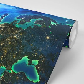 Samolepící fototapeta zářivá modrá planeta