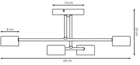 Přisazený lustr HALO 4xGX53/10W/230V bílá