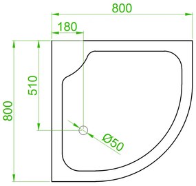 BPS-koupelny Hydromasážní box HYD-NI80, 80x80 cm