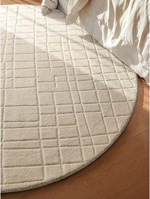 Krémový vlněný kulatý koberec ø 200 cm Kenso – Villeroy&amp;Boch