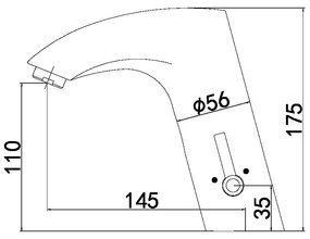 Invena Tweed Smart, senzorová stojánková umyvadlová baterie, chromová, BS-00-001-C