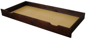 Via-nábytek Úložný šuplík pod postel z borovice S516 Rozměry cm (šířka, výška, hloubka): 140 x 17 x 72, Povrchová úprava: Moření odstín ořech