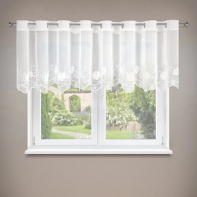 ZÁCLONA NA KROUŽCÍCH LETI 350X70 CM KVĚTY