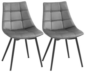 SONGMICS Jídelní židle polstrované set 2 ks šedé