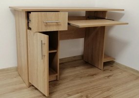 Casarredo Pracovní stůl VIBER 1D1S bílá levý