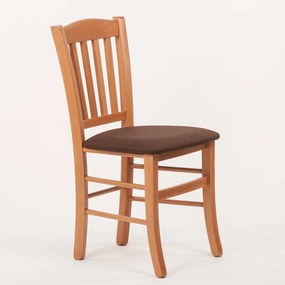 Stima Židle VENETA s čalouněným sedákem Odstín: Olše, Látky: LUX hnědá 12