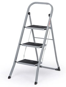 Ocelové skládací schůdky, 710 mm, 3 stupně