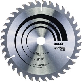 Bosch pilový kotouč Optiline Wood 190x20 24WZ Dostupné varianty: Pilový kotouč Bosch Optiline Wood 190x20 mm/36z.