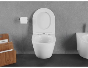 Mexen Lena, závěsná WC mísa 490x360x340 mm, Rimless Tornádo, bílá lesklá, 3322XX00T