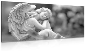 Obraz spokojený anděl v černobílém provedení