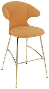 Barová židle Time Flies Barva nohou:: bronz, barva potahu:: oranžová