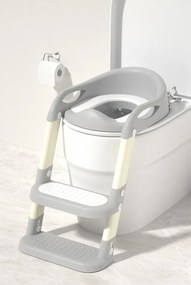 Dětské schůdky 02 s nástavcem na WC šedé