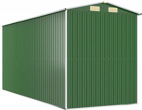 Zahradní kůlna zelená 192x440x223 cm pozinkovaná ocel 3147430