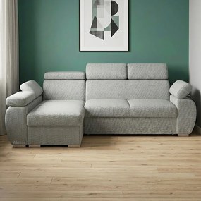 Sedací souprava BASTON | 170x255 cm | rozkládací + úložný prostor | aragon 90 šedá