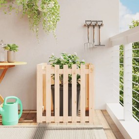Zahradní truhlík plotový design 70x70x70 cm masivní borovice - Default Title