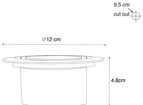 Sada 6 ocelových bodových světel do země vč. LED IP65 solárních - Terry