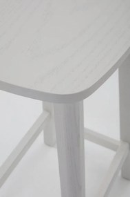 Bílá barová stolička z jasanového dřeva (výška sedáku 65 cm) Selene – Jotex