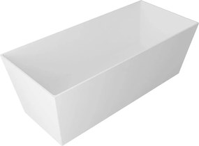 Gelco Gelco, KVADRIE - vana, 1590x650x550mm, litý mramor, objem 360l, bílá lesk, GVKV1590