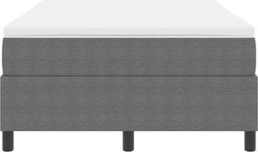 Postel s boxspringem Světle šedá a bílá 120 x 190 cm 3337452