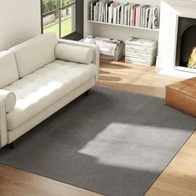 HOMCOM koberec do obývacího pokoje 230x160 cm, dlouhý vlas, pratelný v pračce, protiskluzový, umělá kožešina, světle šedý