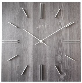 JVD Dřevěné designové hranaté nástěnné hodiny JVD HC45.2