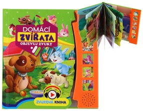 FONI Book Zvuková knížka Domácí zvírata Objevuj zvuky CZ verze 19x19,5cm