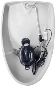 Isvea Isvea, DYNASTY urinál s automatickým splachovačem 6V DC, zakrytý přívod vody, 39x48 cm, 10SZ92001-SENSOR