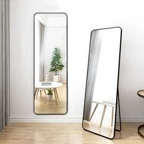 Volně stojící zrcadlo DUO 159 cm černé