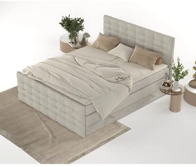 Béžová boxspring postel s úložným prostorem 180x200 cm Blend – Maison de Rêve