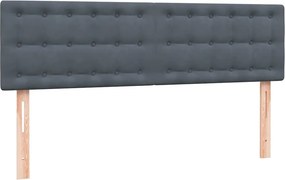 Box spring postel s matrací tmavě šedá 160x210 cm samet 3316600
