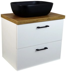 Comodo Koupelnová skříňka pod deskové umyvadlo Agria 60-HD - bílá/zlatý dub