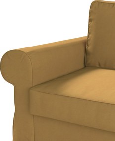 Potah na pohovku IKEA Backabro 2-místná, rozkládací barva žlutá látka pletený vzor