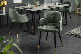 Designová židle Laney šedozelený samet