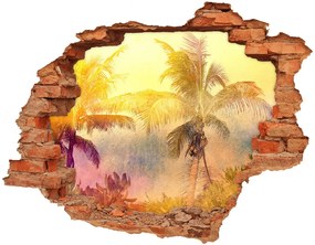 Wallmuralia Fototapeta díra na zeď Barevné palmy 90x70 cm