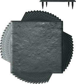Costway Sada 16 nášlapných kamenů pro zahradní dlažební desky z – 39,5 × 39,5 cm