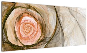 Abstraktní růže - obraz (100x40cm)