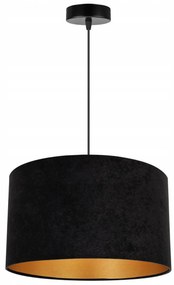 Závěsné svítidlo Mediolan, 1x černé/zlaté textilní stínítko, (fi 35cm)