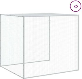 Klec pro kuřata se střechou antracitová 603 x 98 x 90 cm ocel 3189041