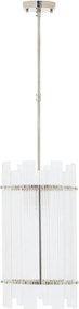 Kovové závěsné svítidlo ve stříbrné barvě se skleněným stínidlem ø 27 cm Ritz – Premier Housewares