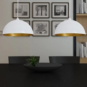 Stropní lampa polokoule 2 ks s nastavitelnou výškou bílá 241114