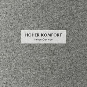 HOMCOM Otoman Kulatý otoman s úložným prostorem a odklápěcím víkem ve vzhledu šedého lnu Ø56 x 42 cm do obývacího pokoje ložnice | Aosom.de