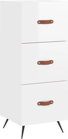 Skříň highboard bílá s vysokým leskem 34,5x34x180 cm kompozit 3200171