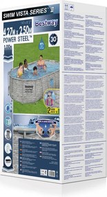 BESTWAY Power Steel Swim Vista bazén s oknem 427x250x100 14x8FT 7in1