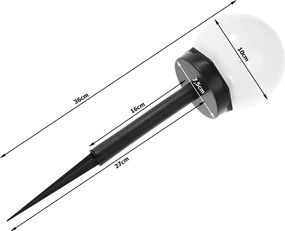 Verk Group 4x rgb solární zahradní kuličková lampa 10 cm