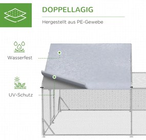 Drátěná klec výběh pro slepice kuřata a jiné hlodavce s výběhem, Barvy a parametry Materiál kov