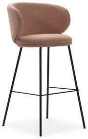 Světle růžové barové židle v sadě 2 ks (výška sedáku 65 cm) Rush – Marckeric