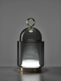 Venkovní designová lampa Brokis Dome Nomad Lines Large PC1288 Povrch Montury: měď (CCS584), Barva skla: triplex opál (CGC39)