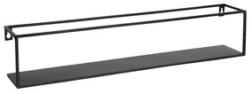 Černá kovová závěsná odkládací polička - 62*10*12 cm