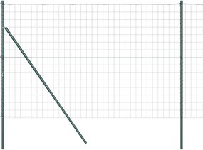 Euro plotové kotvení 10 x 1,5 m Ocel potažená PVC Zelená 3350301