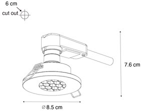 Moderní zapuštěné bodové svítidlo zlaté IP54 - Shed Honey